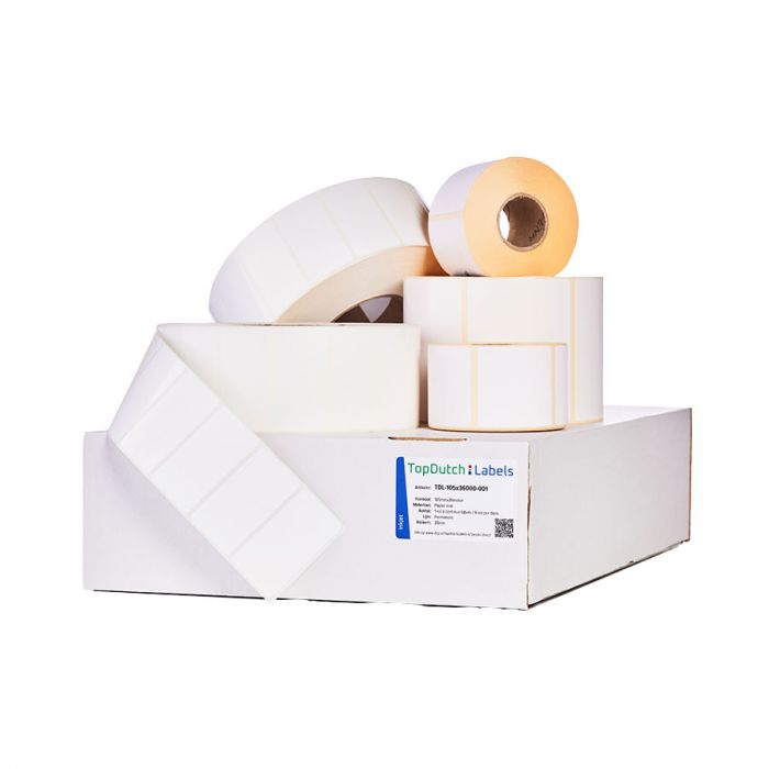TopDutch Labels 70x37mm glanzend papier | DCP